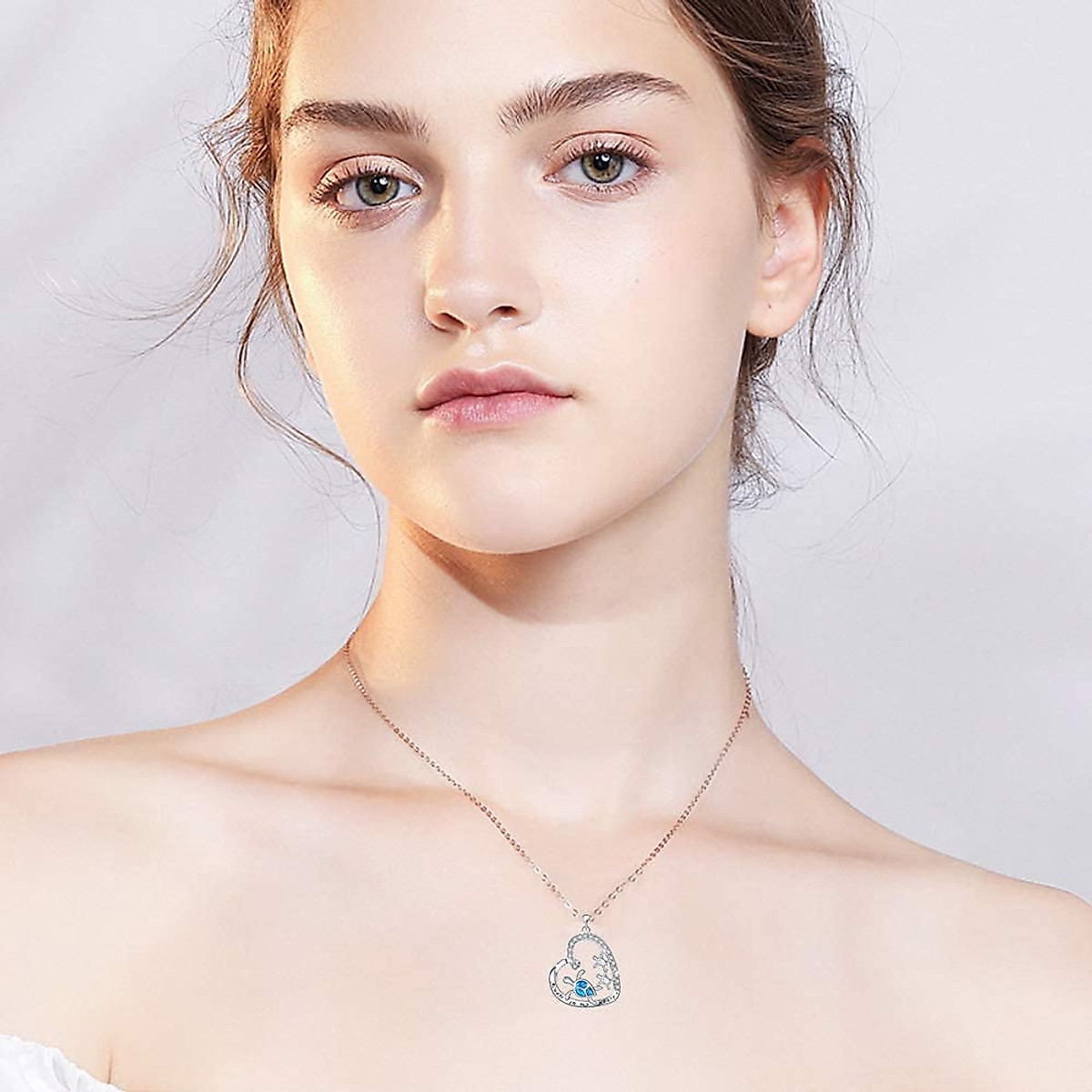 URMWMOO Turtle Necklace S925 Sterling Silver Mom Daughter Love Heart Pendant Necklaces Sea Turtle Jewelry Birthday Christmas Mothers Day Gifts for Women Mom Daughter