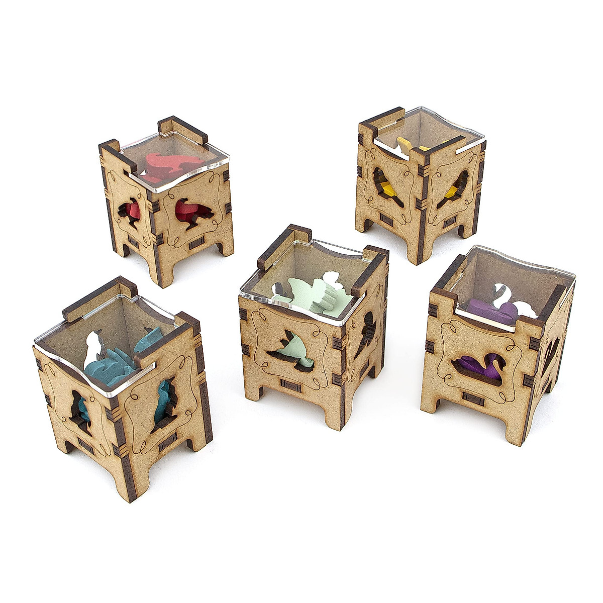 TowerRex Board Game Organizer for Wingspan Board Game Box, Wingspan Expansion, Wingspan European Expansion, Wingspan Oceania Expansion, Wingspan Eggs, Wing Span Board Game, Not for Asia Extension