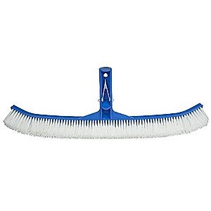 Poolmaster 18100 Curved Swimming Pool Brush Head, 17.5-Inches, Essential Collection, Blue