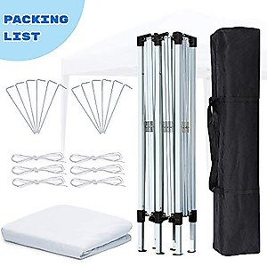 Quictent 10x20 ft Ez Pop up Canopy Tent Instant Shelter Party Tent Outdoor Event Gazebo Waterproof with 6 Sand Bags (White)