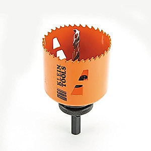 Klein Tools 31940 Bi-Metal Hole Saw for Steel Cutting, Heavy-Duty 2 1/2-Inch Hole Saw