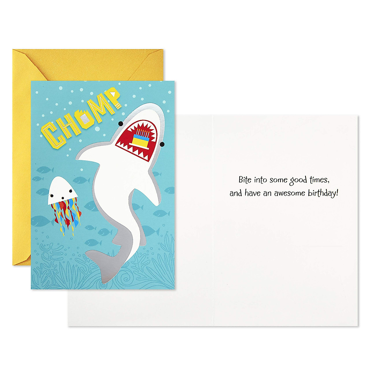 Hallmark Birthday Cards for Kids Assortment, Shark and Unicorn (12 Cards with Envelopes)