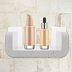 Alipis Wall Mounted Floating Bathroom Shower Shelf Floating Nursery Shelves Floating Shower Shelves Shelf U- Shape