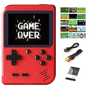 Kids Mini Handheld Games Console Built-in 400 Classic 8 Bit Retro NES Games, 2.8 Inch Screen, Rechargeable Battery, TV Video Output, Birthday Present for Boys Girls Adult