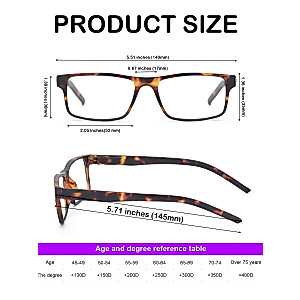 Colloddiss 4-Pack Reading Glasses for Men Women, Spring Hinge Readers Glasses, Blue Light Blocking Eyeglasses SR20523, Black Blue Gray BrownTortoise 2.0 x