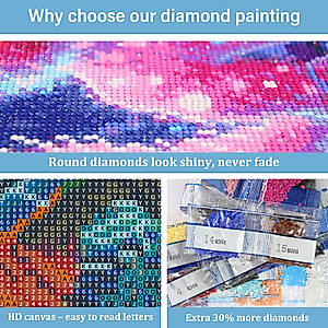 hkejoi Large Size Christmas Diamond Art Kits for Adults-Large Christmas Diamond Painting Kits for Adults,Christmas Gem Art Kits for Home Wall Decor(15.7x27.5inch)