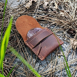 Coopers Bay Pocket Magnifying Lens in Leather Carry Pouch for Fire Making, Tracking, Plant ID, etc.
