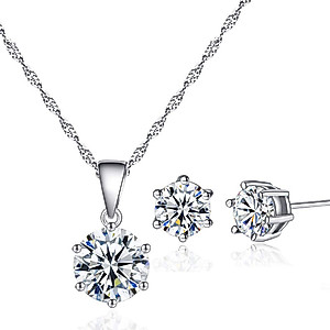 iLH Clearance Deals Fahion Women Charm Bridal Engagement Crystal Rhinestone Snowflake Pendant Necklace Jewelry Gift by (A)