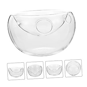 UPKOCH 2 Pcs Transparent Salad Bowl Pasta Bowl Ice Cream Bowl Clear Bowls Glass for Decorations Serving Tray Round Condiment Server Fruit Salad Glass Salad Bowl Fruit Bowl Glass Bowl Food