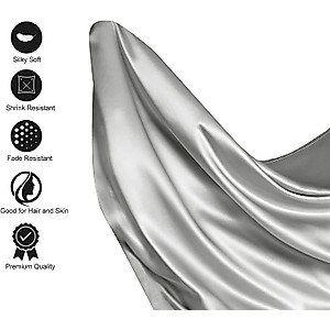 PURE ECO Rich Silk 6 Piece Satin Sheet Set Twin XL Size (39x80)+ Upto 12 Inch Deep Pocket Black Color Smooth Soft and Silk Satin Bed Sheets Twin Size Bedding Set