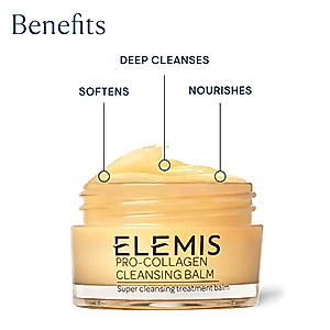 ELEMIS Pro-Collagen Cleansing Balm | Ultra Nourishing Treatment Balm + Facial Mask Deeply Cleanses, Soothes, 0.7 Fl Oz (Pack of 1)