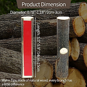 suiwotin 4pcs Real Tree Branch Wall Hook, Natural Wood Hooks Wooden Coat Hooks, Rustic Decorative Wall Mount Self Adhesive Hooks (Width 2-3 cm)