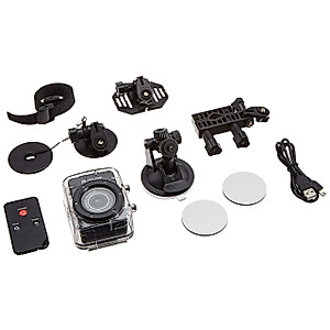 Sound Around Gear Pro Sports Action Camera - HD 1080P Mini Camcorder w/ 12 MP Cam, 2.4" Touch Screen USB SD Card HDMI, Battery - Waterproof Case, USB Cable, Wireless Remote Control, Mount - Pyle