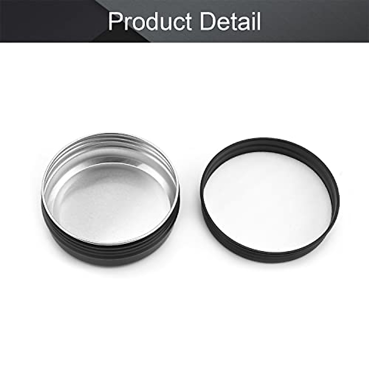 Othmro 6Pcs 2oz 60ml Round Aluminum Cans Tin Can Screw Lid Top Metal Storage Tins Containers Round Empty Container Cans Kitchen Storage Container for Lip Balm, Crafts, Candles, Candies