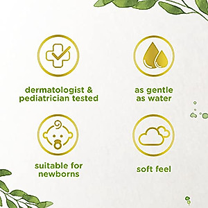 Baby Dove Baby Wipes for Sensitive Skin with 100% Plant-Based Fibers Hypoallergenic 63 Wipes 12 Pack