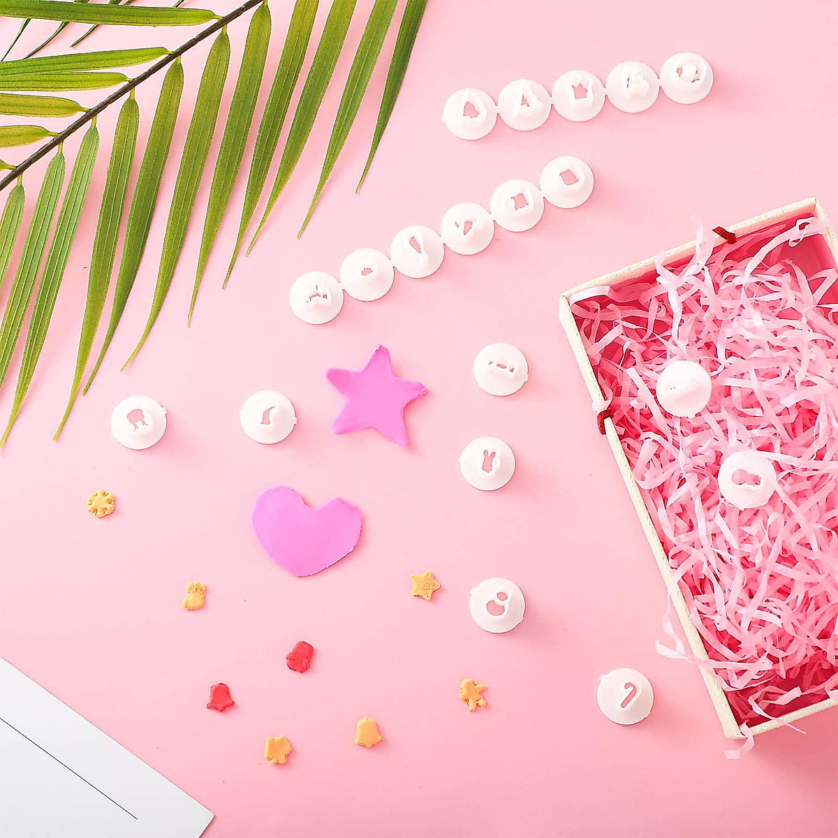 Set of 36 Polymer Clay Cutters for Earring Mini Clay Cutters for Polymer Clay Jewelry Small Clay Cutters Plastic Clay Molds Pottery Tools for Jewelry Making (Stylish Style)