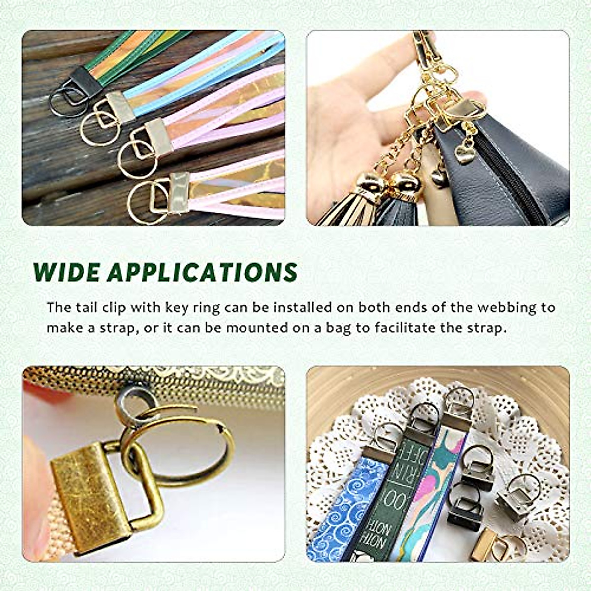 Keadic 41 Sets 1 Inch 4 Colors Key Fob Hardware with Key Fob Plier Kit, Glass Cutting Tool Attached with Rubber Tips, Perfect for Wristlet Key Fobs, Key Lanyard and Key Chain Making Hardware Supplies