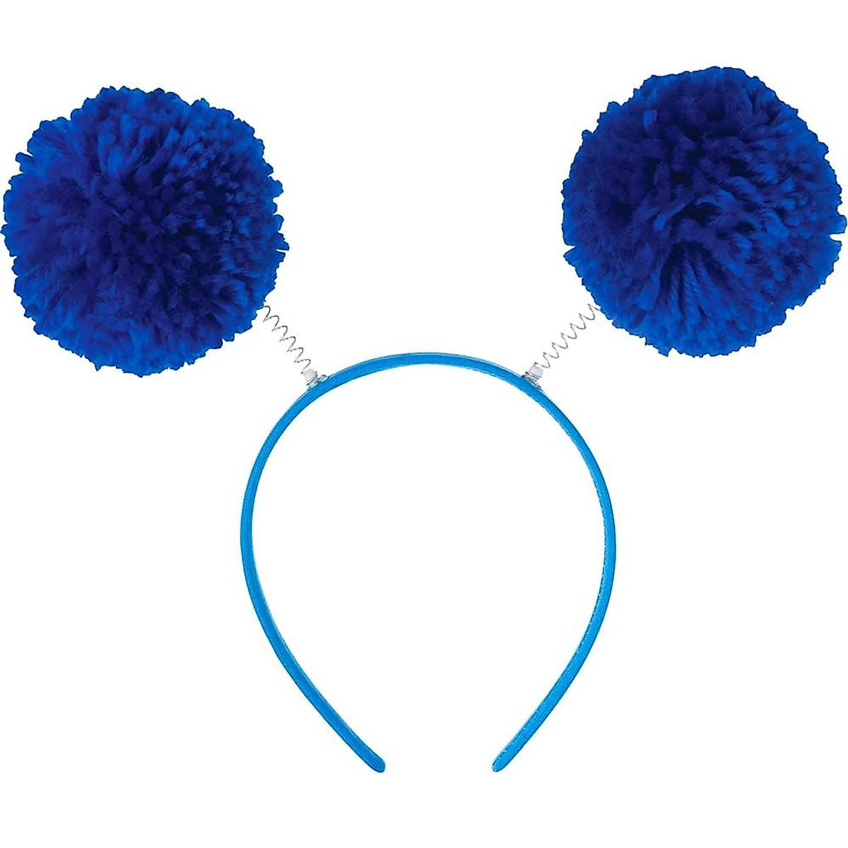 Amscan Pom Pom Headbopper - 9" x 4.25" (1 Count) - Fun & Festive Headwear for Events, Celebrations & Themed Parties, Blue