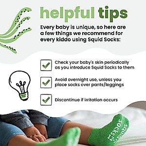 squid socks Unisex Cotton Socks | 0-6M, 6-12M, 12-24M, & 2T-3T | Grip Socks that Stay On | As Seen on Shark Tank | Chelsea