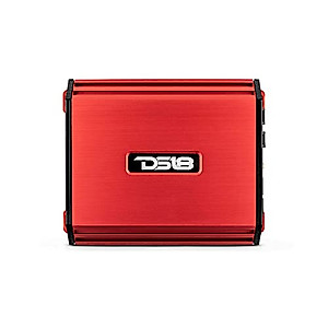 DS18 S-1100.2/RD Car Audio Amplifier – Full-Range, Class Ab, 2 Channel Amplifier, 1100 Watts (Red)