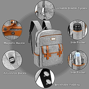 Nicole Miller Travel Laptop Backpack-Business Anti Theft Vintage Backpack with USB Charging Port-Water Resistant Computer Bag