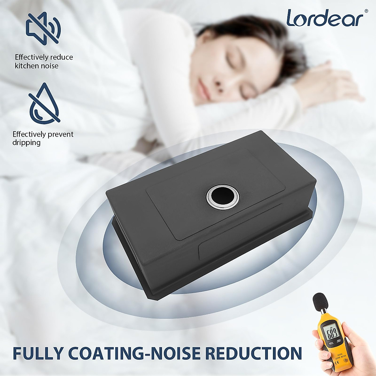 32 Undermount Black Kitchen Sink - Lordear 32x19 Inch Kitchen Sink Ledge Workstation Gunmetal Black 16 Gauge Stainless Steel Single Bowl Under Counter Kitchen Sink Basin with Accessories