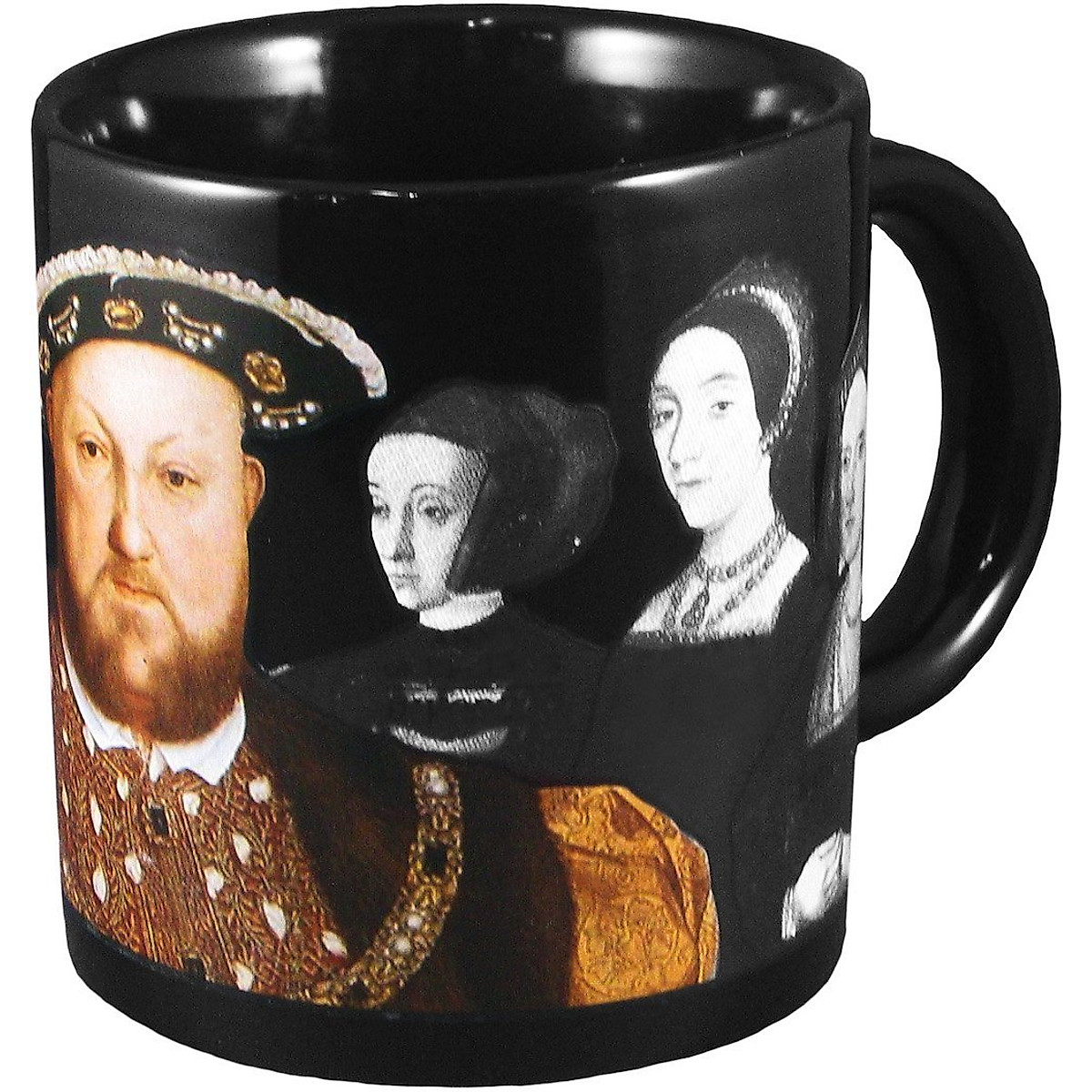 Henry VIII Disappearing Coffee Mug - Add Hot Water and Watch Henry's Wives Disappear - Comes in a Fun Gift Box - by The Unemployed Philosophers Guild, 10Fl oz