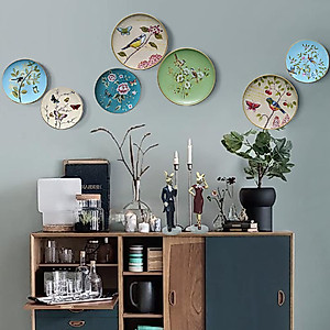 Ruwado 30 Pcs Plate Hanger Invisible Self Adhesive Square Round Wall Dishes Hook Holders for Bathroom Kitchen Office Pictures Photo Frame Wall Art Décor Supplies (30 Pcs)