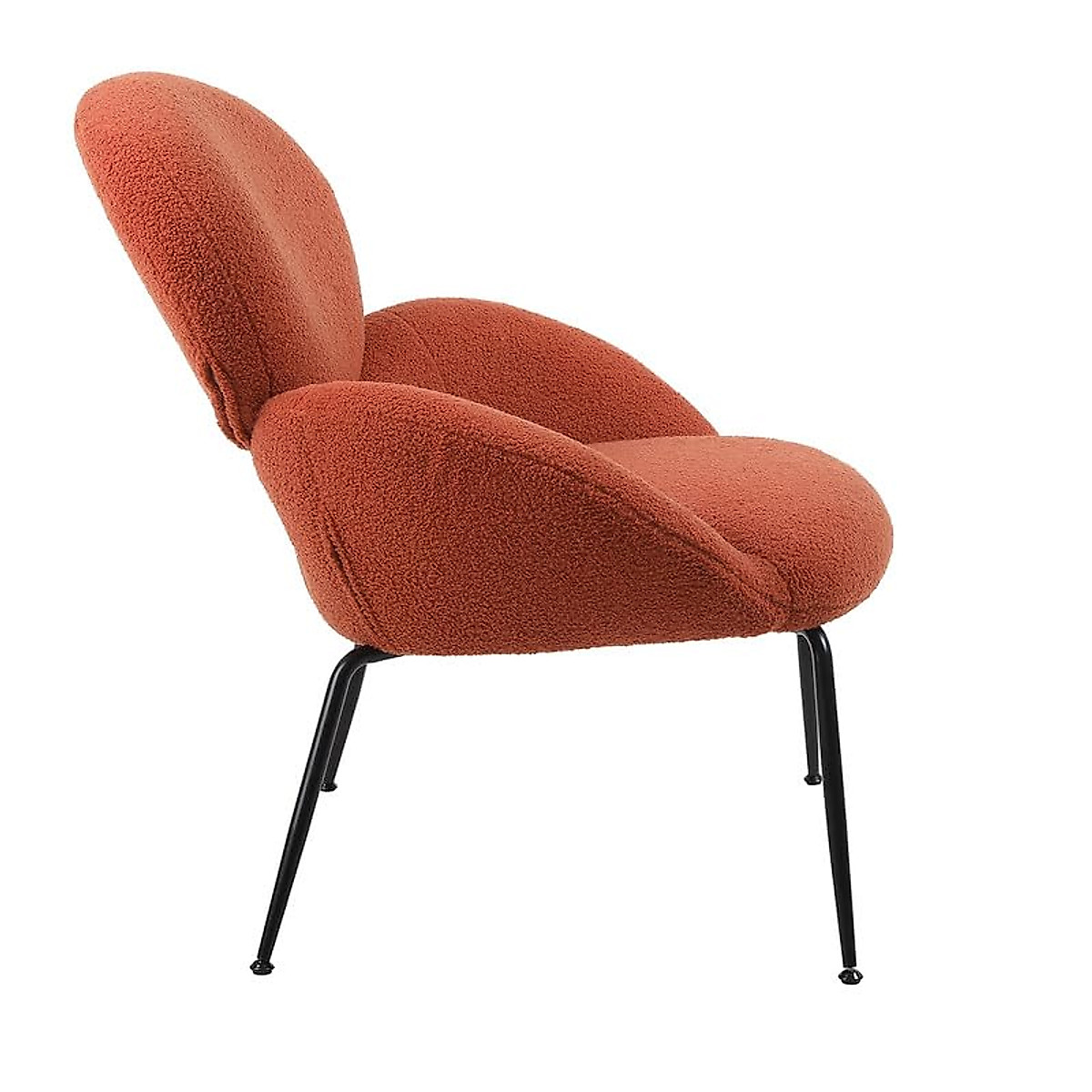 ATGHYURT Modern Accent Chairs Armchair Cute Vanity Chairs Comfy Single Leisure Sofa Chair Reading Chair with Black Metal Legs, Side Chair for Living Room, Studio, Office, Dressing Room