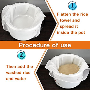 Rice Cooking Net,Non-Stick Rice Cooker Napkin,Reusable Home or Commercial Rice Net Napkin,Cooking Steam Cloth,Bamboo Steamer Mat 31" x 39" (1PCS White)