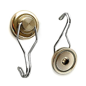 Arctic Strong Magnetic Swivel Hooks with Storage Box, Chrome Steel (Pack of 4)