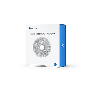 ECOVACS Washable Mopping Pads 4 PCS Per Pack for DEEBOT X2 Omni/ T20 Omni/ T10 Omni/ X1 Omni/ X1 Turbo Series Robot Vacuum and Mop Cleaner, Gray