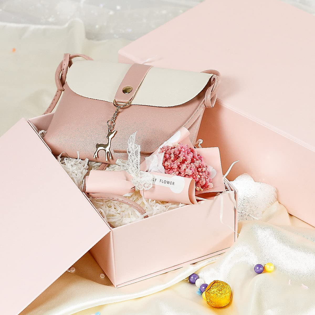 MOZRRO Gift Box with Lids, 9.85 x 5.95 x 3.15 In Magnetic Closure Gift Boxes for Gift Packaging, Gift Box for Christmas,Mothers Day,Fathers Day,Graduations,Weddings,Birthdays Gifts