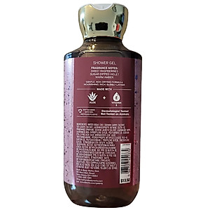 Bath and Body Works Gift Set Bundle with Shower Gel Soap and Loofah Sponge Pouf - (Blush Cardigan)