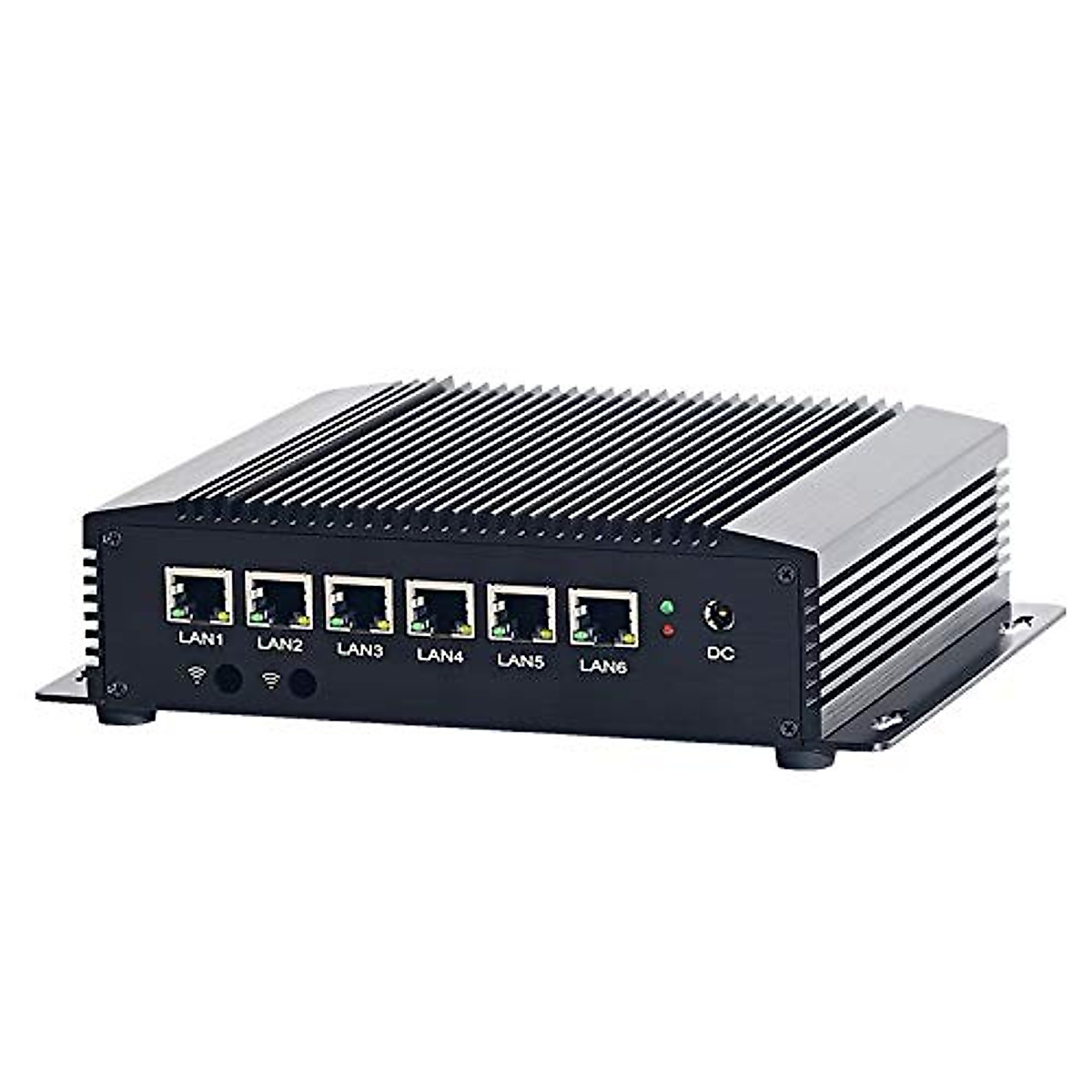 Whiskey Lake I5 8265U Industrial Firewall Micro Appliance, Router PC, Fanless PC with 8G RAM 256G SSD, AES-NI, 6 RJ45 Port, HDMI USB3.0 COM,Compatible with pfsense OPNsense LEDE ESXI Openwrt