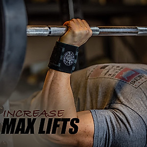 Iron Infidel Wrist Wraps for Weightlifting - 24" Heavy Duty Support for Working Out, Gym Accessories for Men - Use for Lifting, Crossfit, Fitness, Exercise, Bench Press, Powerlifting (1776)