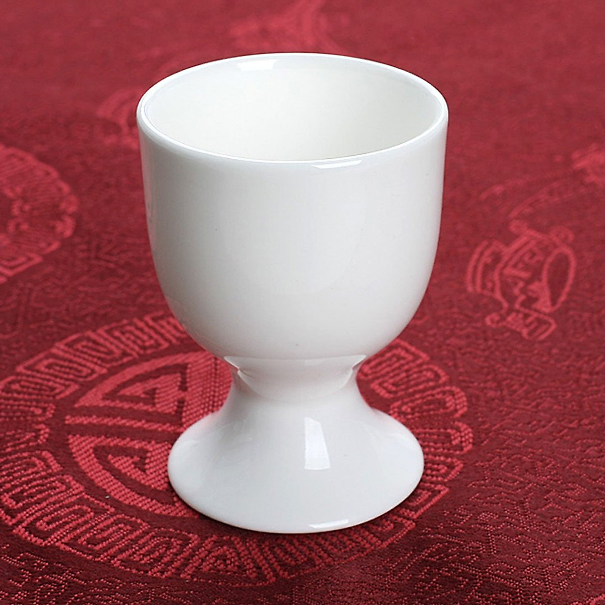 Goclothod Egg Cups, Set of 4 White Porcelain Egg Cup Serving Boiled Egg Holders