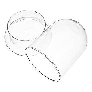 Cabilock Glass Candle Holder Dome Cloche Clear Glass Cloche Bell Jar Display Dome Candle Holder Candlestick Cup Tealight Holder Micro Landscape