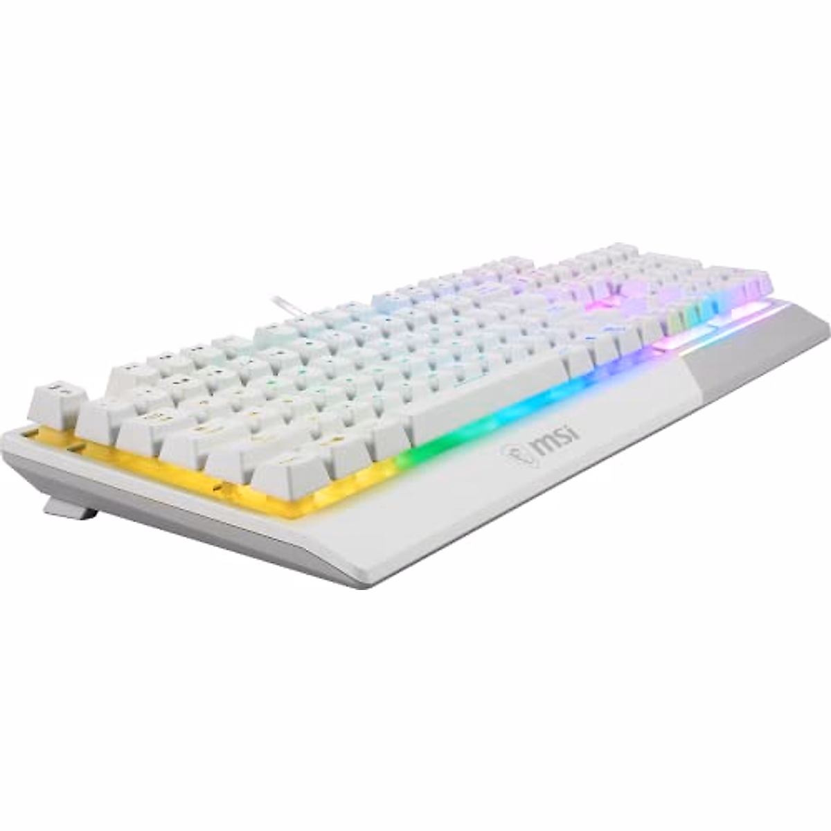MSI Vigor Backlit RGB Dedicated Hotkeys Anti-Ghosting Mechanical Feel Gaming Keyboard (Vigor GK30 White US)