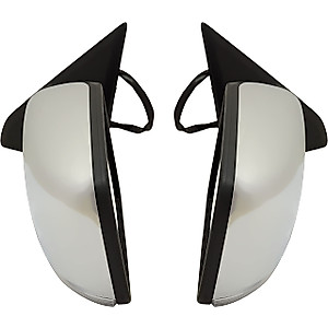 Kool Vue Driver & Passenger Side Power Heated Mirrors for Ram 1500 2500 2014-2018 Power Fold With Signal Light & Puddle Lamp Chrome