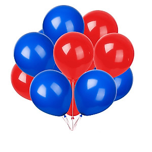 Latex Balloons 100 pcs 12 inch, red and blue latex Balloons, birthday party decoration