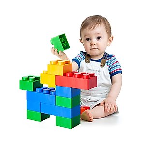 UNiPLAY Plump Soft Building Blocks - 36-Piece Jumbo Stacking Multicolor Set for Early Cognitive Development and Creative Play - Ages 3 Months+