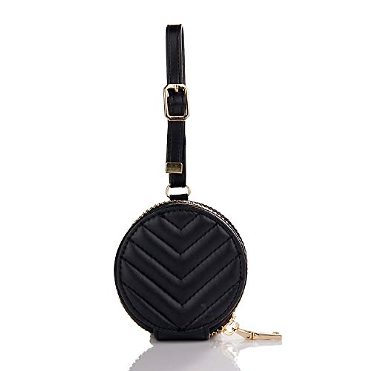 for AirPods 1/2 and Pro Leather Case with Chain, PU Leather Case Shockproof Cover for Both Apple AirPods 1/2 and Pro/Pro2 Case, Universal Portable Leather case(for Airpods 1/2/Pro/Pro 2, YSL Black)