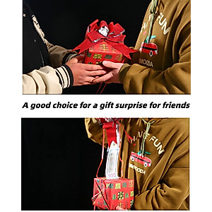 JSUPMKJ Money Box for Cash Gift Pull, Money Roll Gift Box, DIY Gift Box with Wrapping Paper, Money Pull Gift Box for Birthday/Christmas/Valentine's Day
