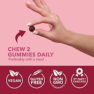 Probiotic Cranberry Gummies for Women - Urinary Tract Health and pH Balance - 1 Billion CFU of Lactobacillus for Bladder Support and Vaginal Wellness - Cran-Raspberry Flavor, 60 count, 1-Month Supply