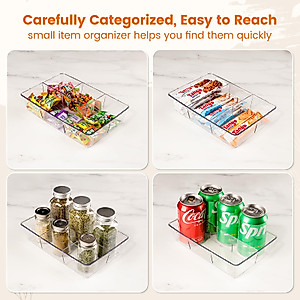 Criusia 9 Pack Drawer Organizer, 3 Sizes Clear Plastic Drawer Organization Storage Bins, Non-Slip Drawer Dividers for Makeup, Jewelry, Snacks, Office, Bedroom, Kitchen, Bathroom