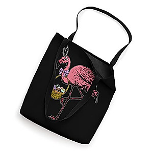 Pink Flamingo Bunny Easter Eggs Rabbit Ears Tote Bag