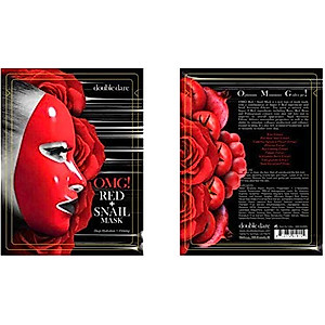 Double Dare Snail Deep Hydrating Facial Mask with 8 Red Ingredients, Firming, Antioxidant and Repair Formula (5 Pieces)