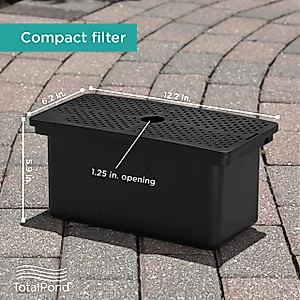 TotalPond 871980305191 Universal Pump Filter Box, Height : 5.84 Width : 12.36 Depth : 6.22, Natural