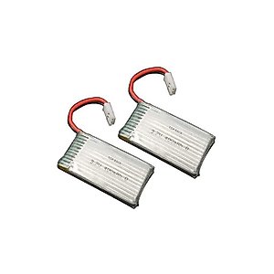 Top Race Spare Replacement Batteries Variety Pack - 3.7v 400mAh Lithium Polymer Rechargeable RC Battery Pack of 2 for TR-C385, TR-P51, RC Airplane Model and Toys, TR-F22 Flir Drones, and Crafts